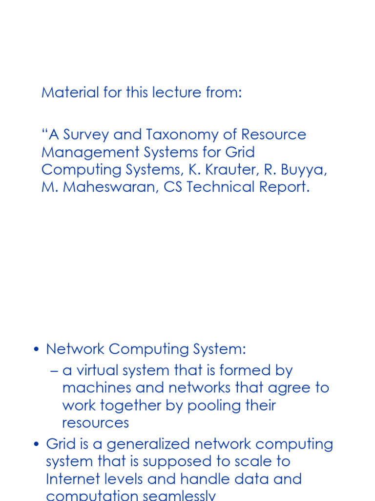 5 Grid Computing Systems - A Survey and Taxonomy | PDF | Grid Computing | Databases