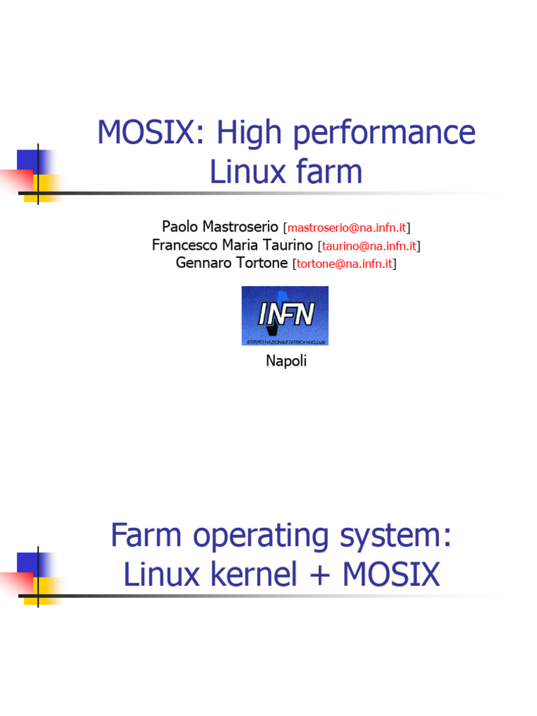 3 MOSIX-slides 1_2 | PDF | Process (Computing) | Computer Cluster