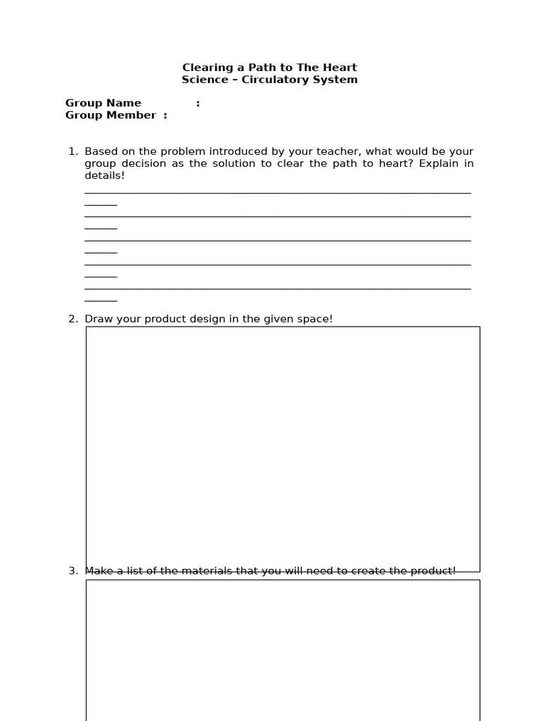 Design Worksheet | PDF
