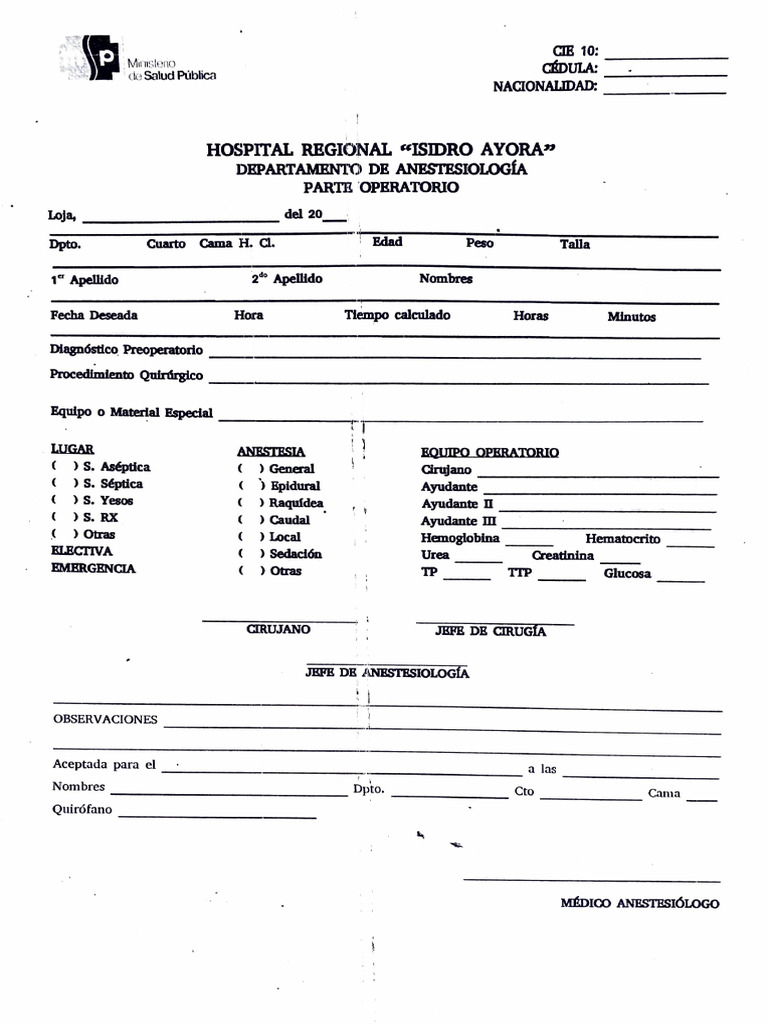 6. PARTE OPERATORIO | PDF