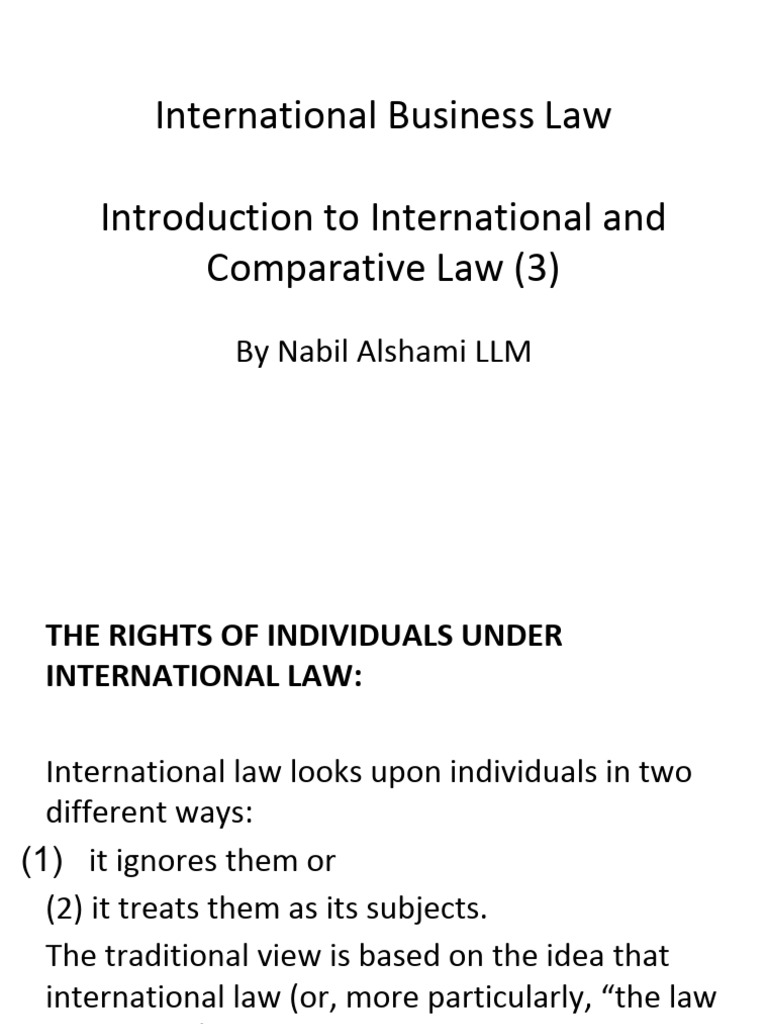 3 - Introduction To International and Comparative Law | PDF | Sharia ...