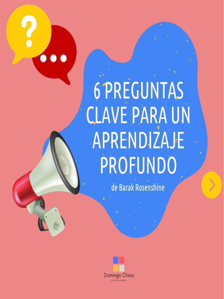 Seis Preguntas Rosenshine | PDF | Aprendizaje | Pensamiento