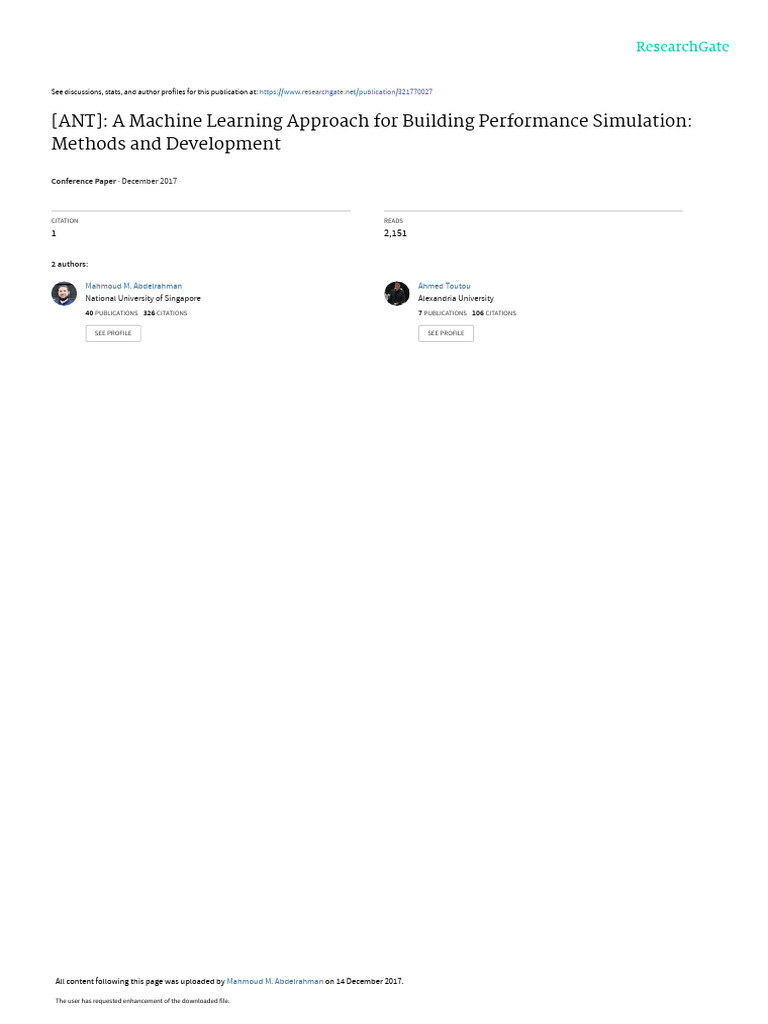 Machine Learning for Building Simulation | PDF | Machine Learning | Support Vector Machine
