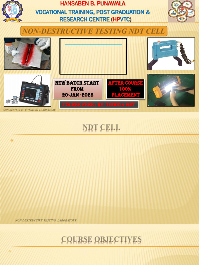 NDT_COLLEGE_INTRO | PDF | Nondestructive Testing | Tests
