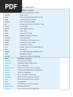 Reading Vocabulary Sheet | PDF