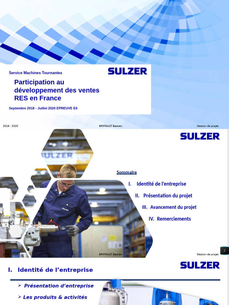 Développement des ventes Sulzer France | PDF | Pompe | Technologies du gaz