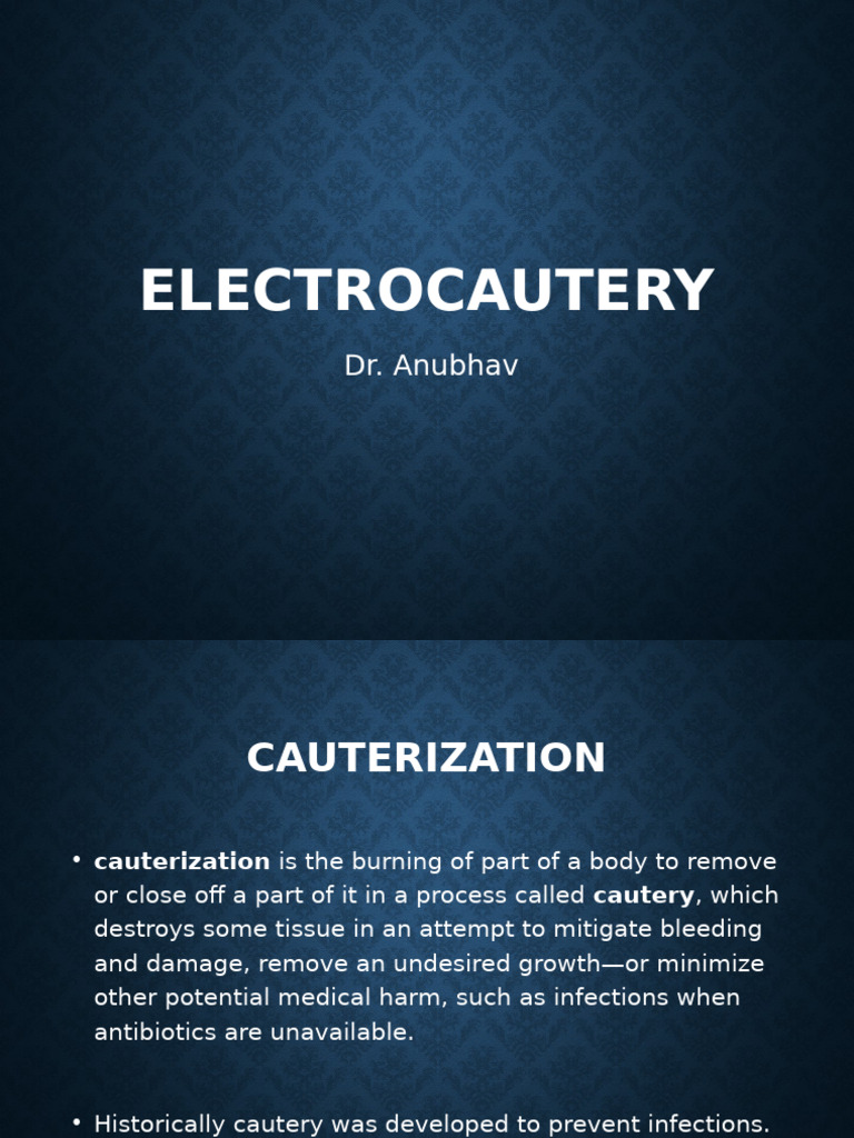 Electrocautery | PDF | Electrical Engineering | Electricity