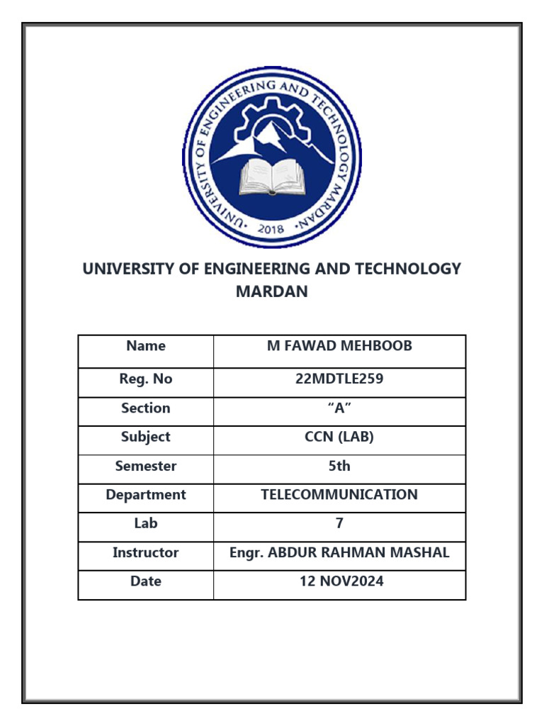 Fawad Lab 7 CCN | PDF