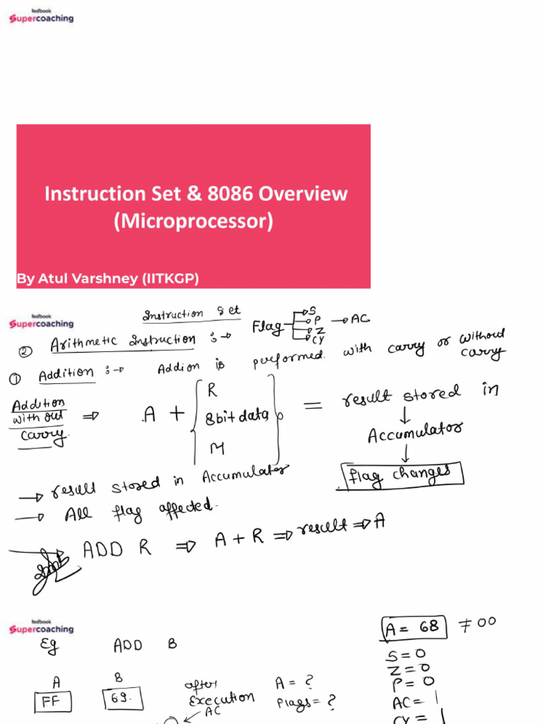 6overview of Microprocessor - 8086 - 1722067239 | PDF