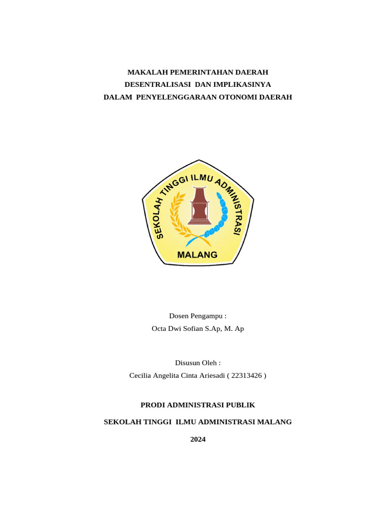 Makalah Pemerintahan Daerah | PDF