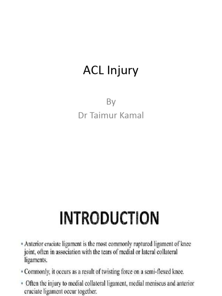 ACL injury.pptx | PDF