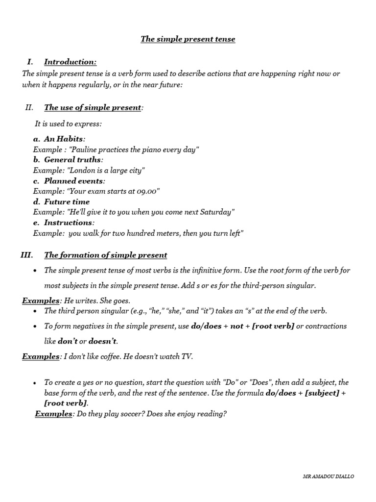 Simple Present | PDF