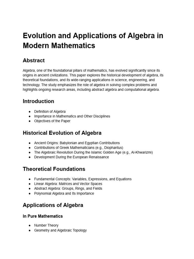 Algebra | PDF | Algebra | Mathematics