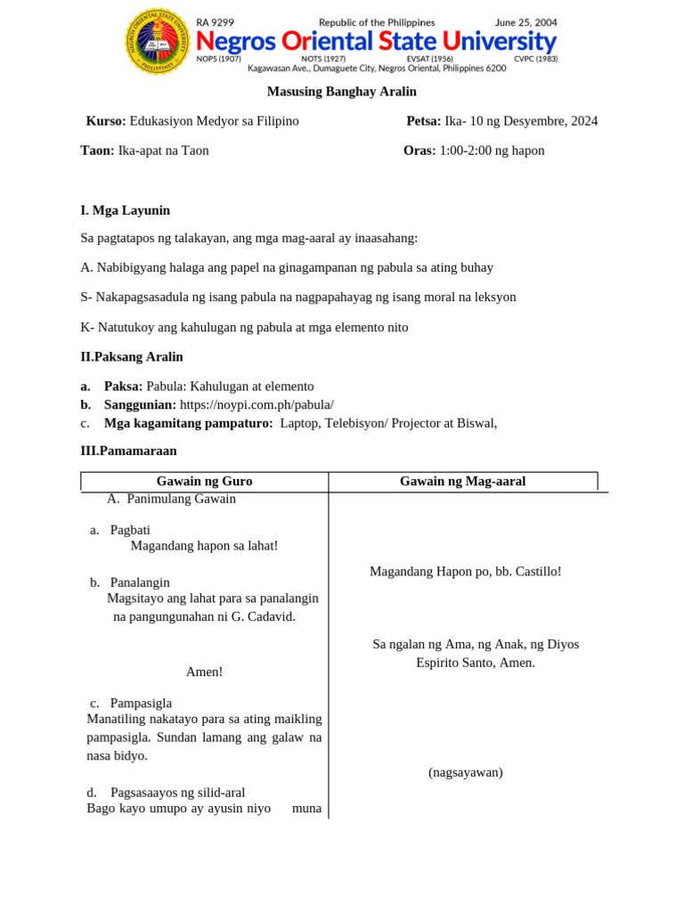 DLP Sa Pabula | PDF