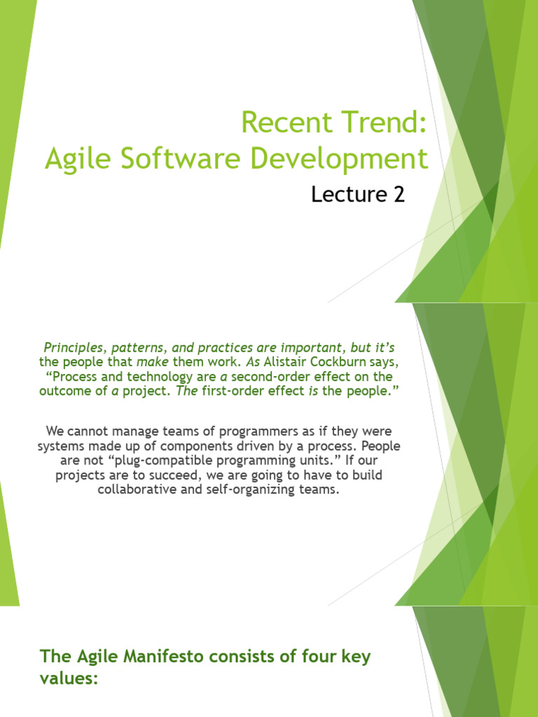 Lec2 - Agile Software Development | PDF | Scrum (Software Development) | Agile Software Development
