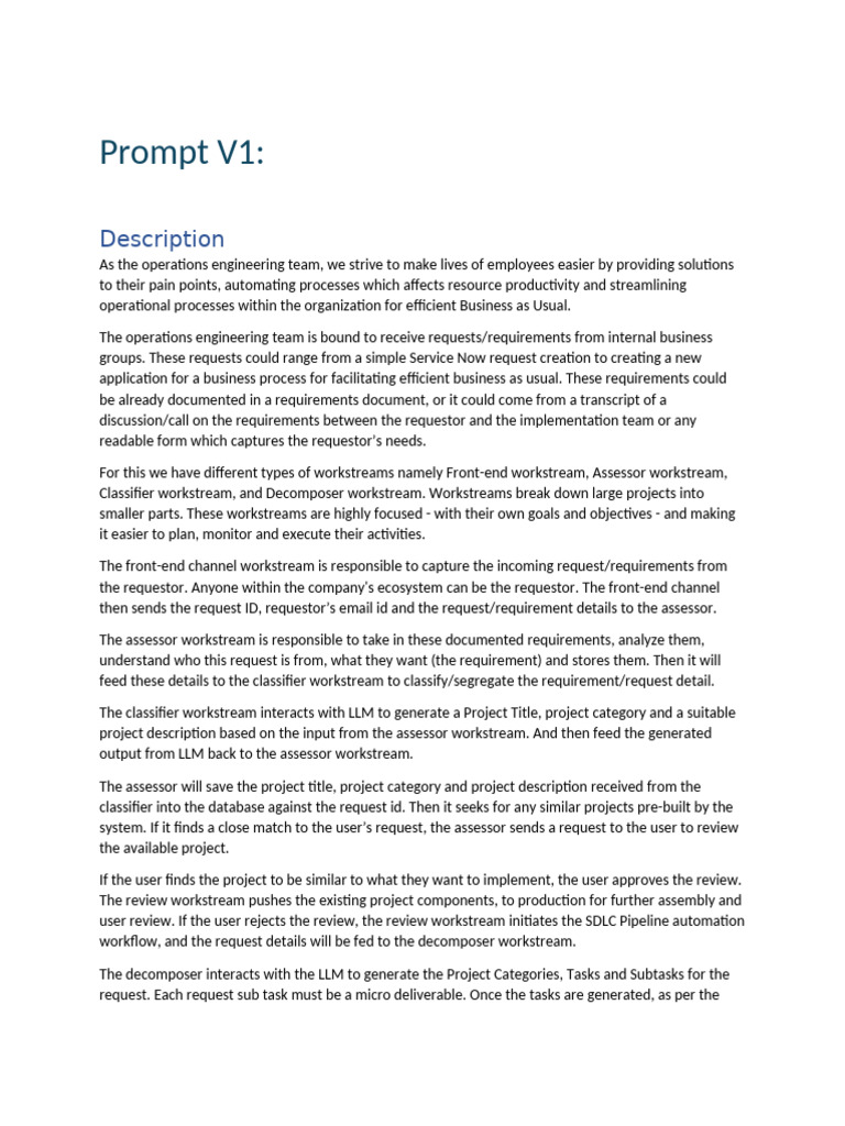 Assessor Prompts Iterations | PDF | Json | Databases