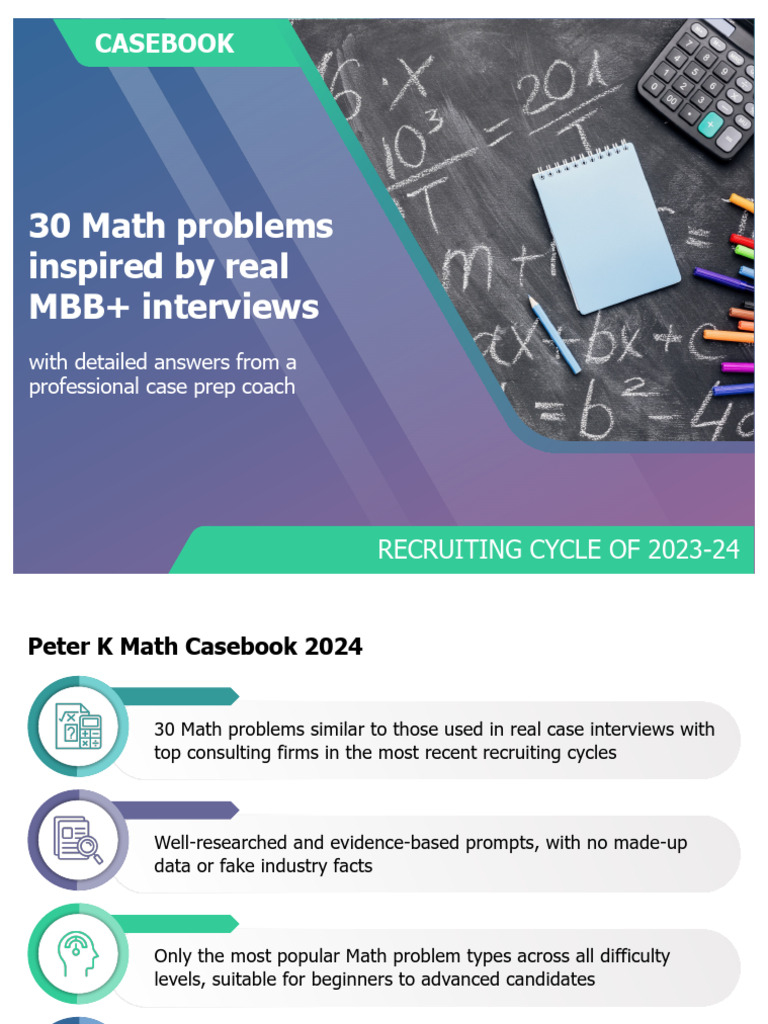 2024 MBB Math Casebook Insights | PDF | Profit (Economics) | Retail