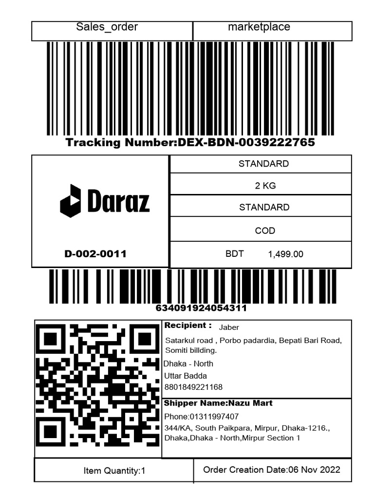 Delivery Details for Nazu Mart | PDF