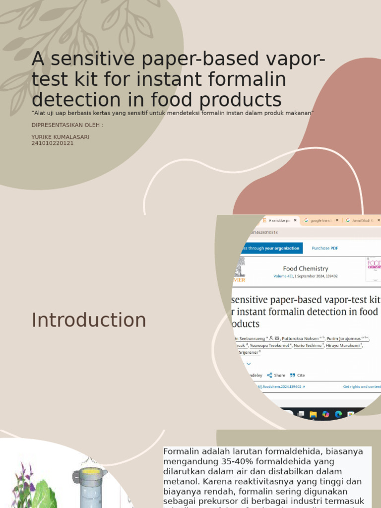 REVIEW JURNAL A Sensitive Paper-Based Vapor-Test Kit For Instant ...