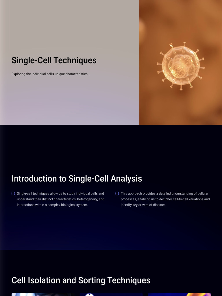 Single-Cell Techniques Overview | PDF | Dna Sequencing | Biotechnology