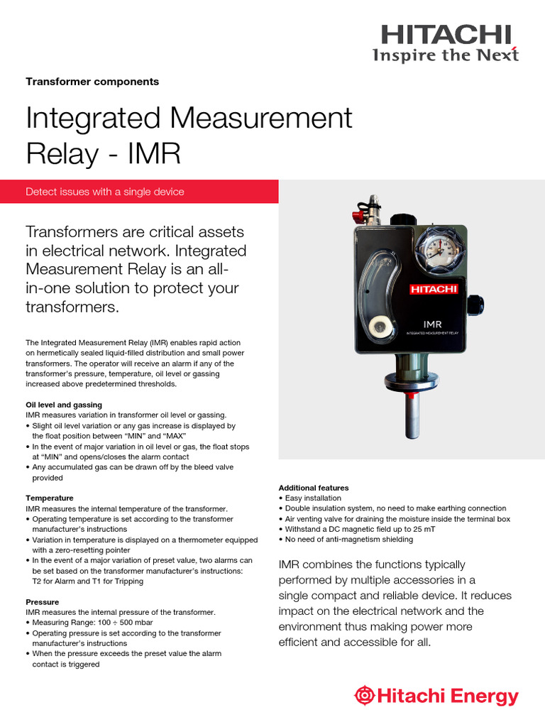 IMR Informative leaflet | PDF | Relay | Transformer