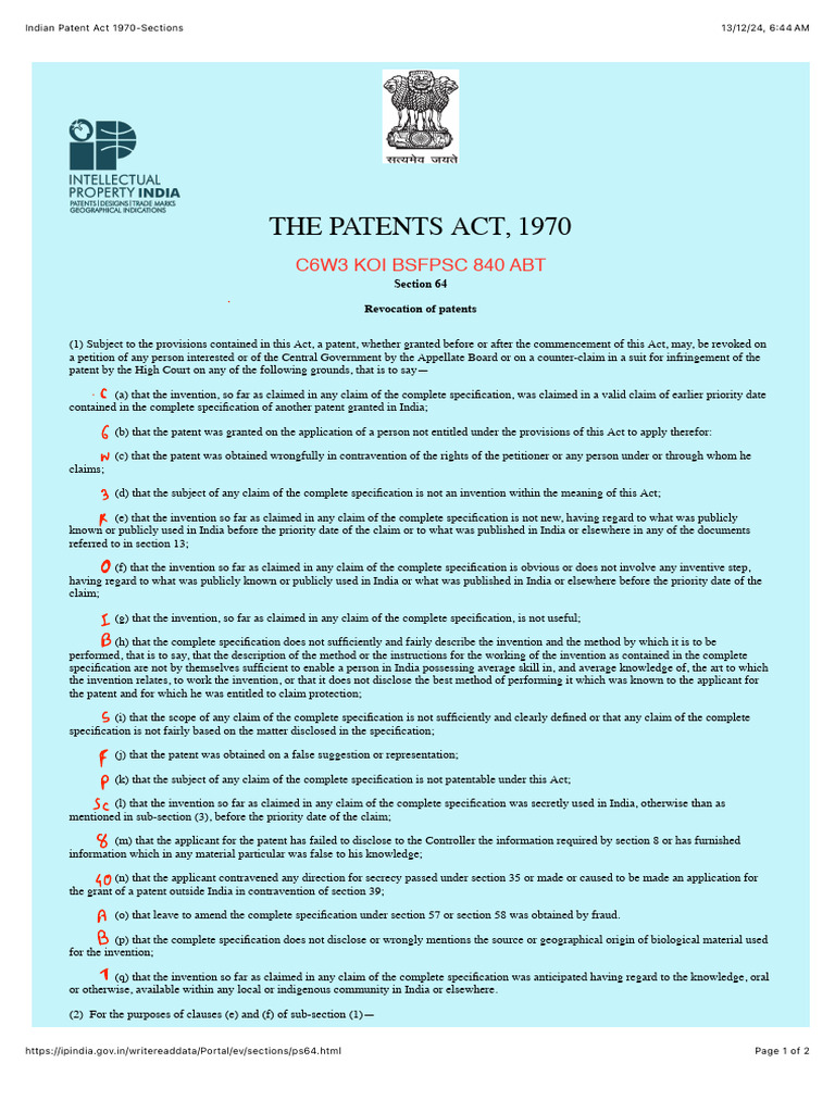 64 | PDF | Patent | Priority Right