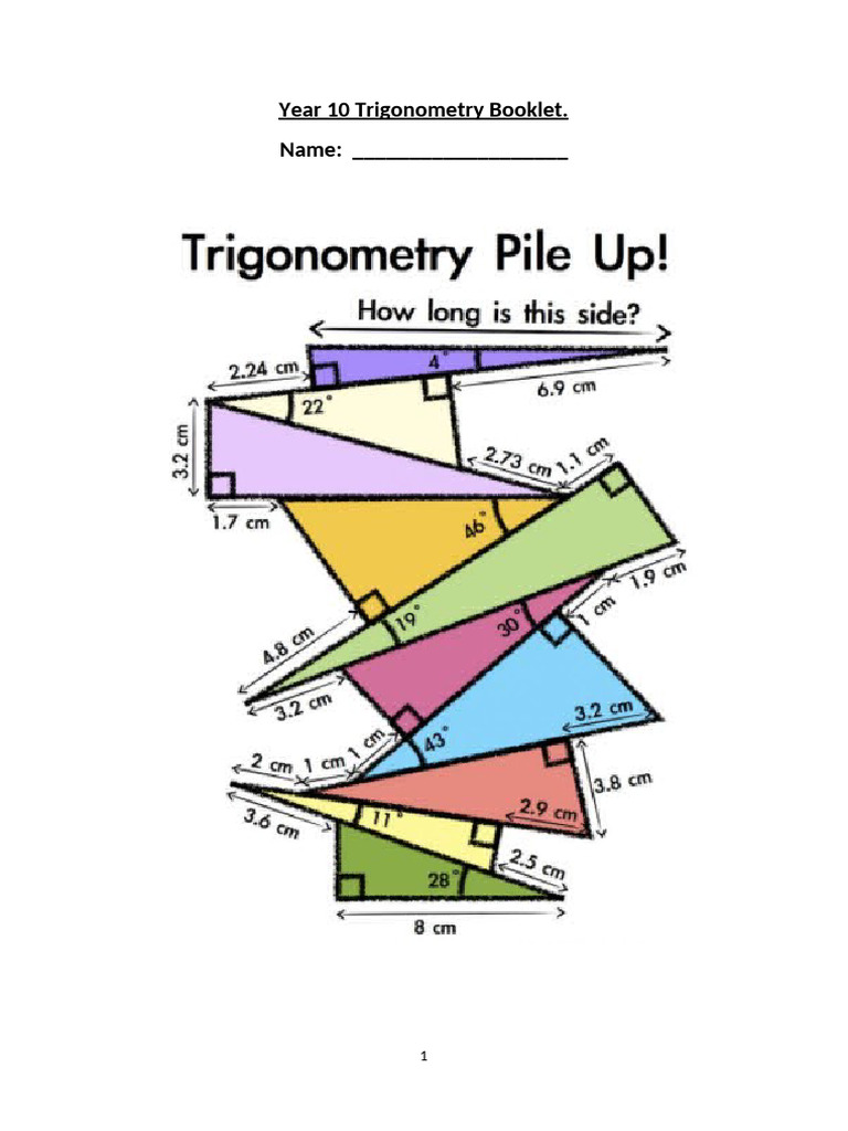 3 B. Trigonometry Booklet | PDF | Trigonometry | Triangle