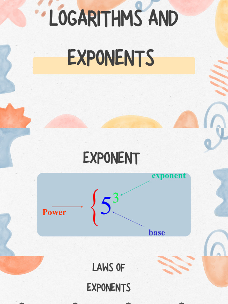 Exponents and Logs Notes | PDF