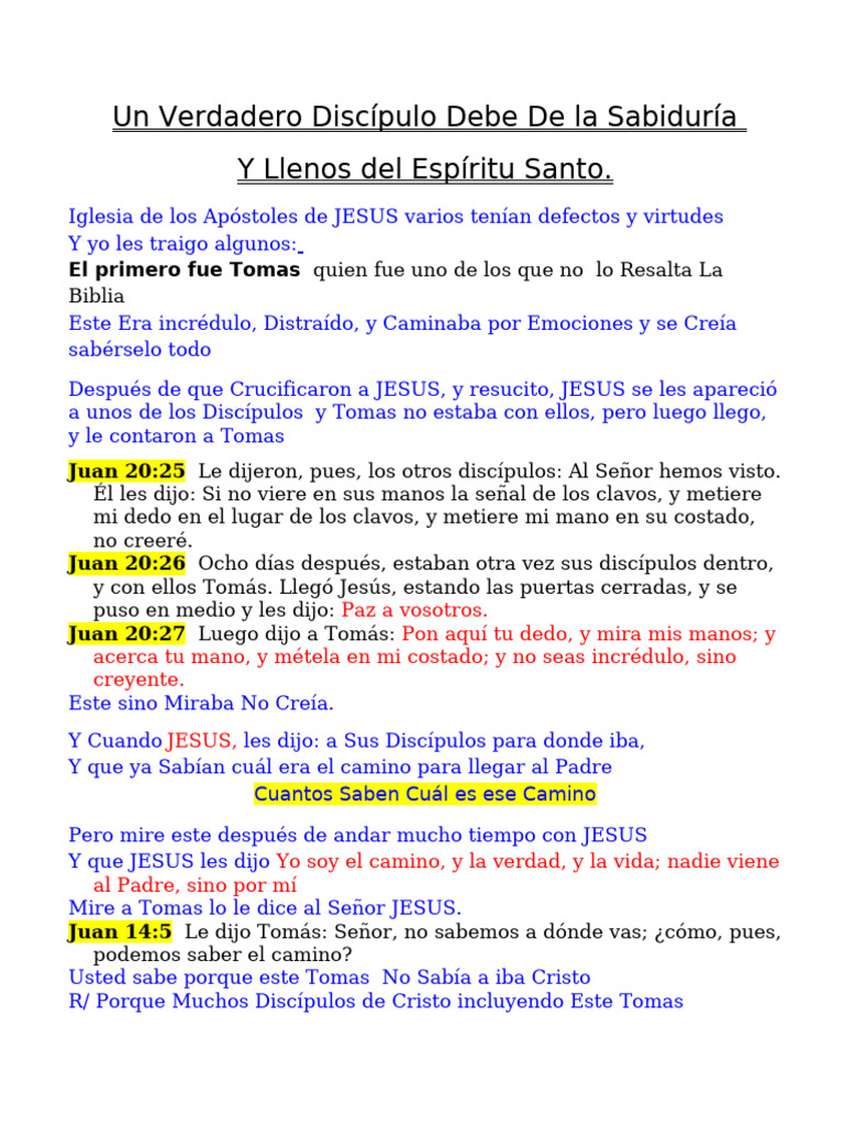 Un Verdadero Discípulo Debe De la Sabiduría | PDF | Cristo (título ...