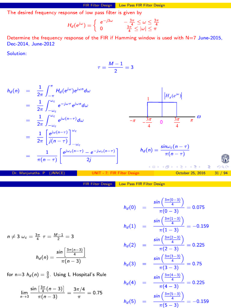 DSP Theory - Final - Lecture 6 - Part2 | PDF