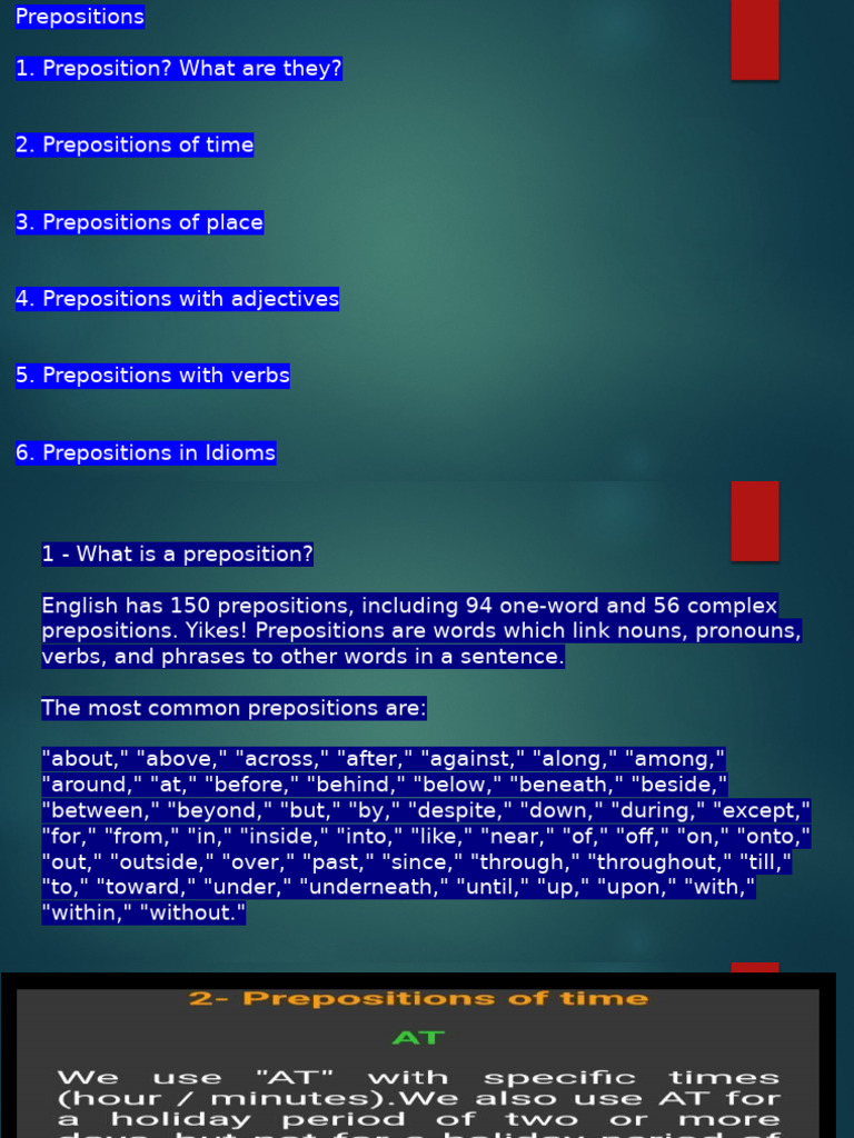 Preposition | PDF