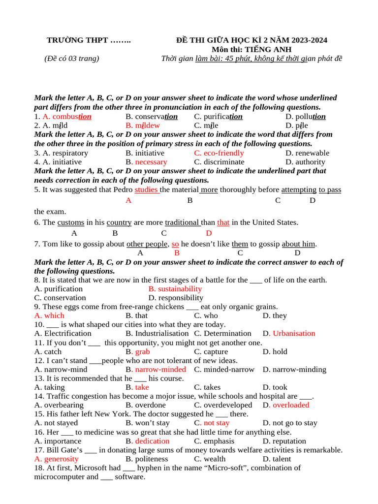 English Midterm Exam 2023-2024 | PDF | Internet | Information