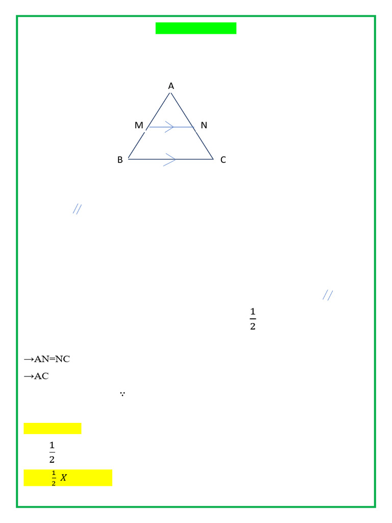 Mid-Point Theorem Exercise 12 (A) & 12 (B) | PDF | Rectangle | Euclidean Geometry