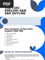 CSEC English SBA Guide | PDF | Human Communication | Communication