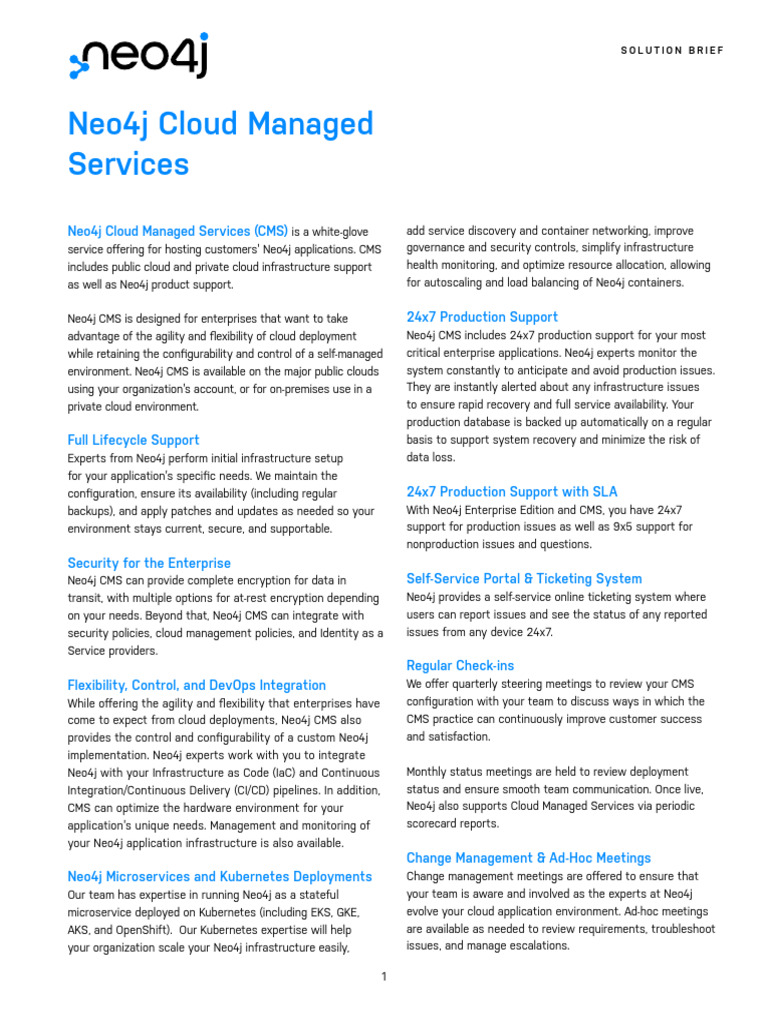 Neo4j Cloud Managed Services Overview | PDF | Cloud Computing | Databases