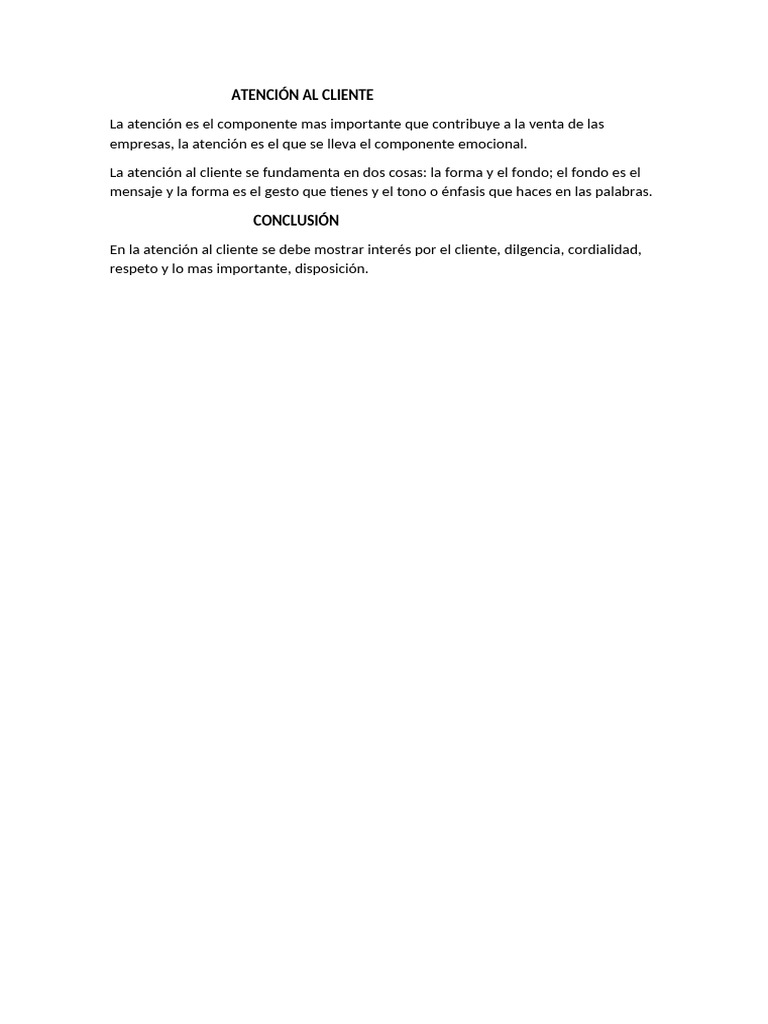 Claves de Atención al Cliente Efectiva | PDF