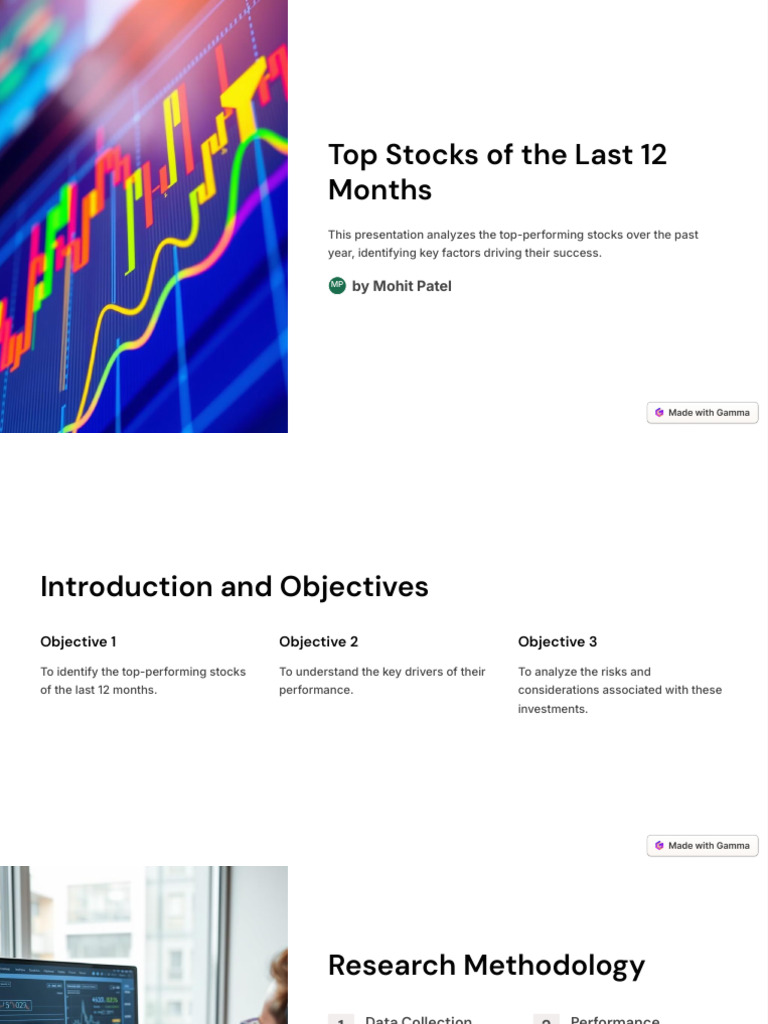 Top Stocks of The Last 12 Months | PDF | Stocks | Market (Economics)