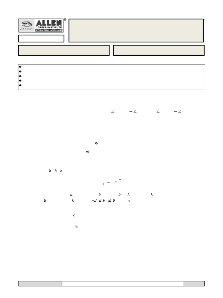 INMO Mock Test 4: Math Problems | PDF | Mathematical Relations ...