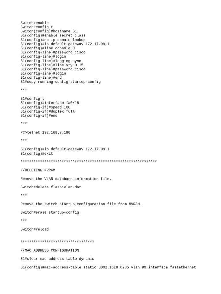 Switching Commands | PDF | Computer Networking | Ip Address Switching Commands | PDF | Computer Networking | Ip Address
