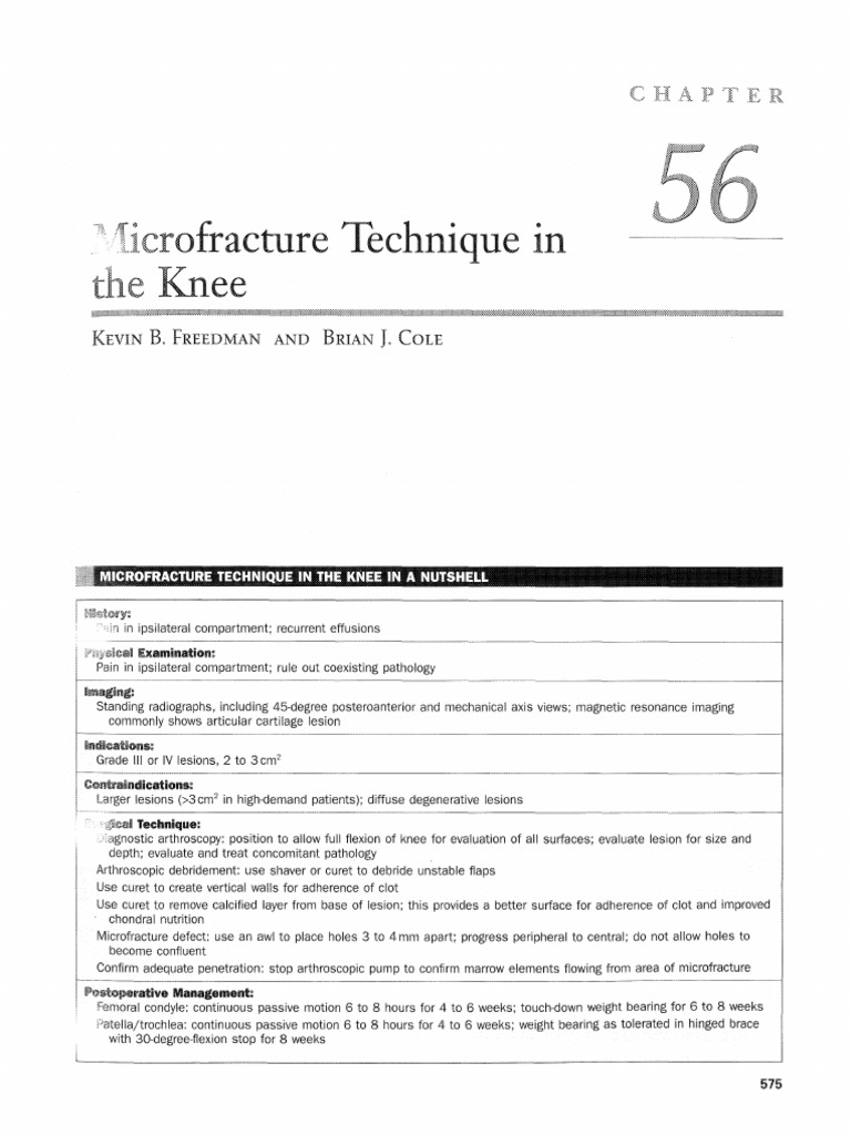 Microfracture Technique | PDF