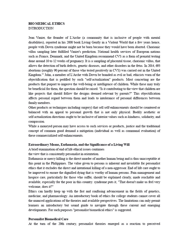 Bio Medical Eth | PDF | Pregnancy