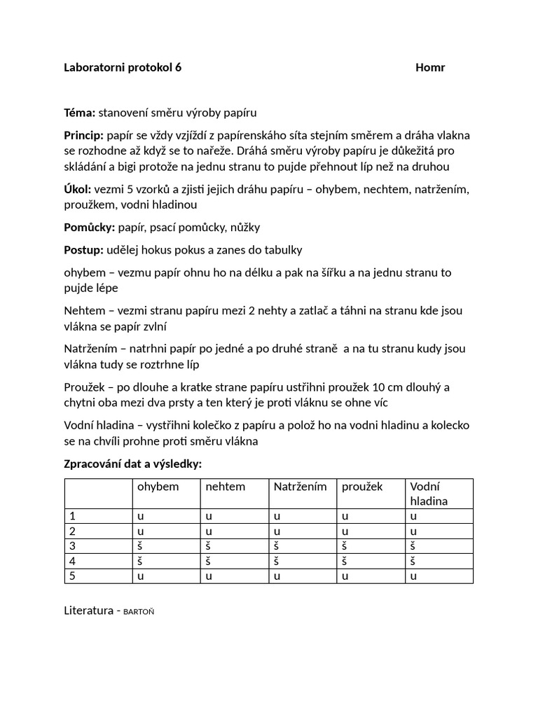 Laboratorni Protokol 6homr | PDF