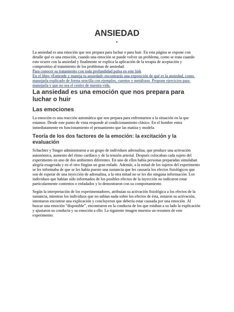 ANSIEDAD | PDF | Ansiedad | Las emociones