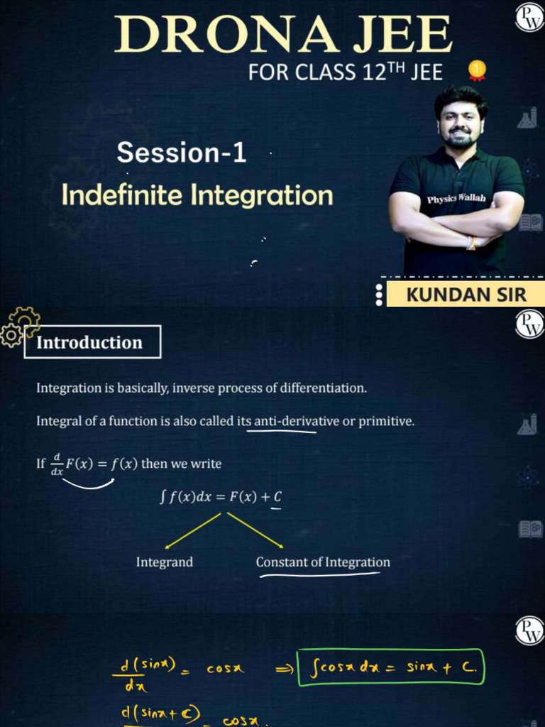 Indefinite Integration 01 _ Class Notes | PDF