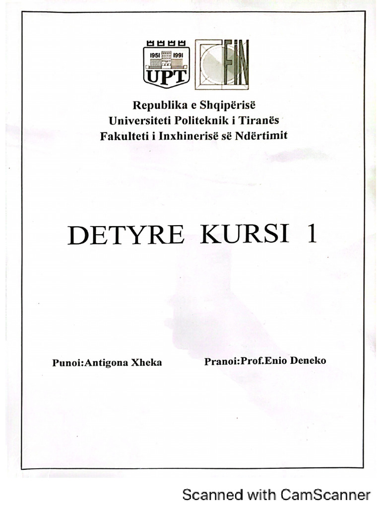 Detyre Kursi 1 Mekanik Racionale 1 | PDF