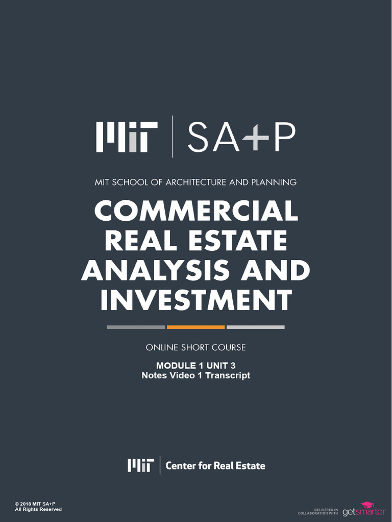 MIT CRI M1U3 Notes Video 1 Transcript | PDF | Investing | Bonds (Finance)
