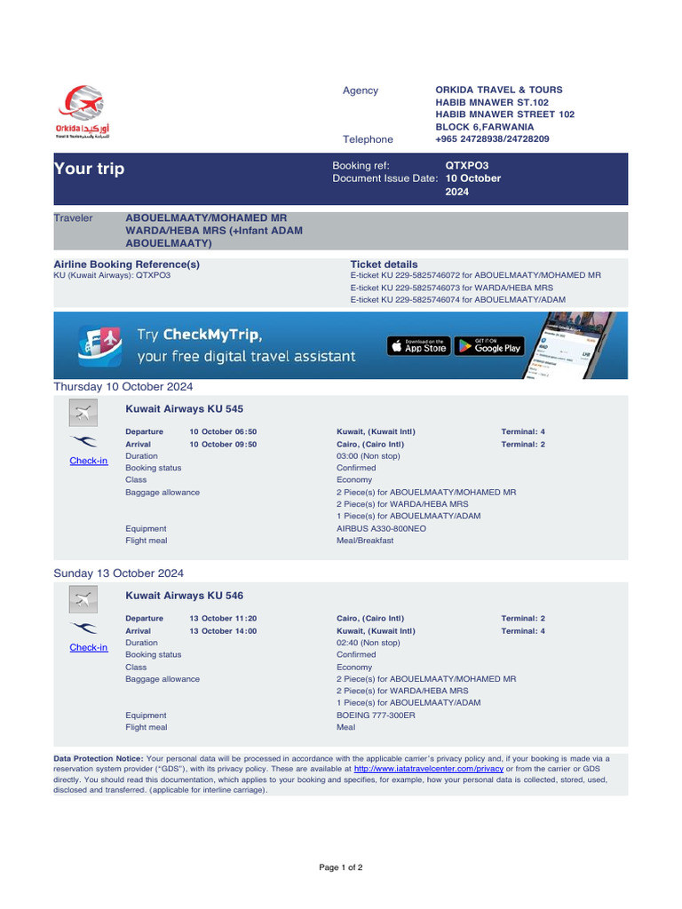 KU 546 Flight Status Confirmation | PDF | Transport | Aviation