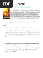 Coach Carter Questions | PDF | Sports & Recreation | Self-Improvement