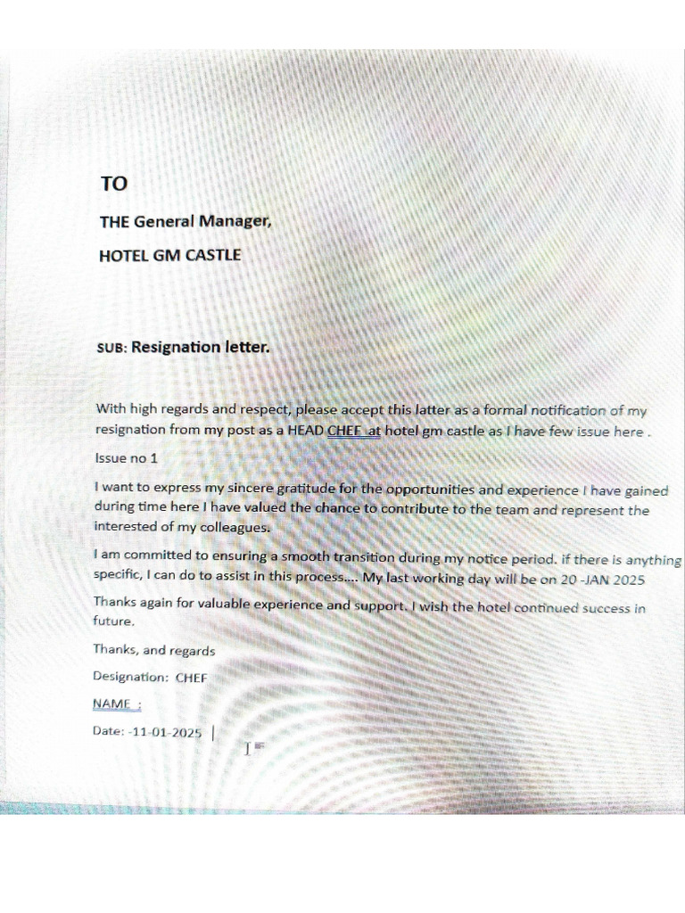 Resignation | PDF