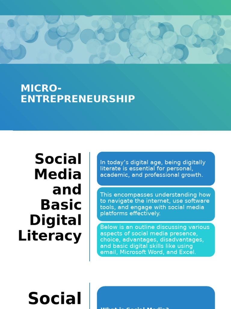 Micro Entrepreneurship 21 | PDF | Social Media | Popular Culture ...